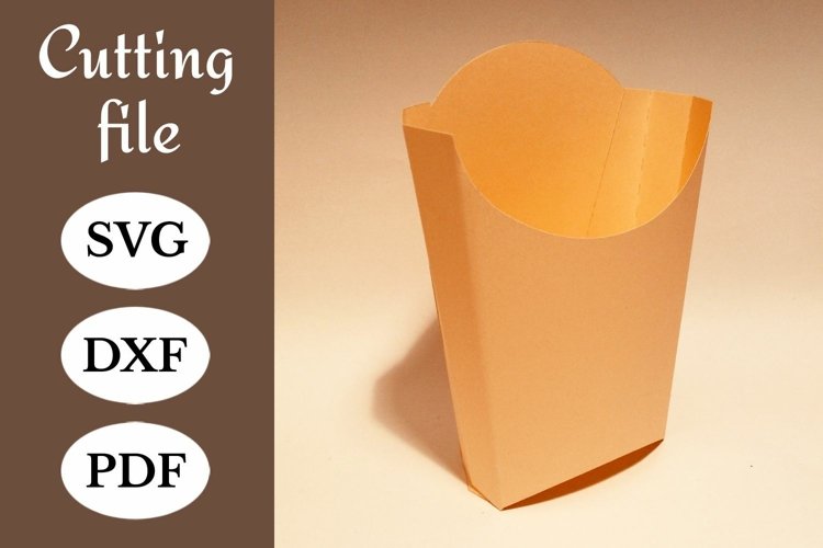 French Fries Box Template French Fry Box Chips Box SVG