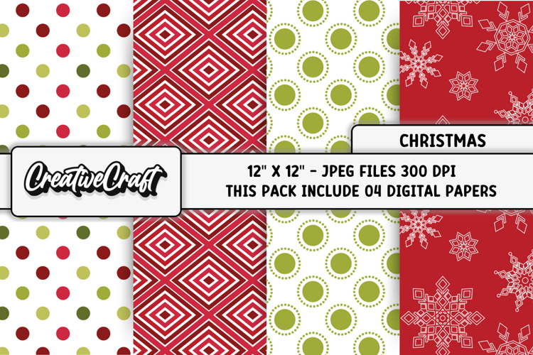 Christmas Digital Papers, scrapbooking backgrounds designs