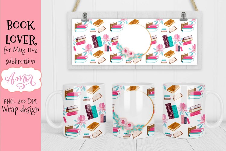Personalized Book lover design for 11oz mug sublimation (1405457 ...