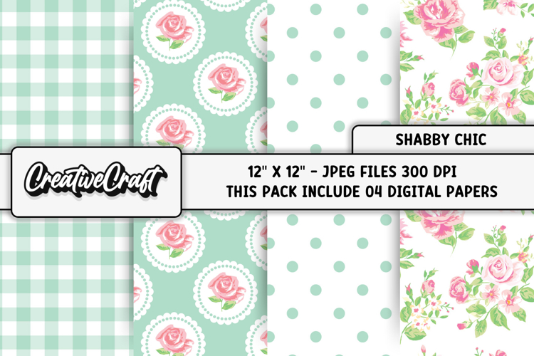 Shabby Chic digital paper, shabby chic backgrounds (6262657)