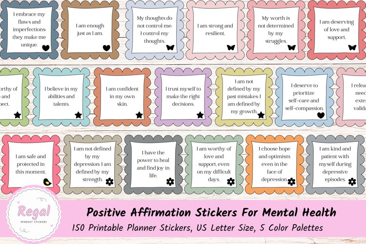 Regal Mindset Stickers | Font Bundles