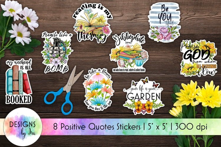 Positive Quotes Stickers Bundle