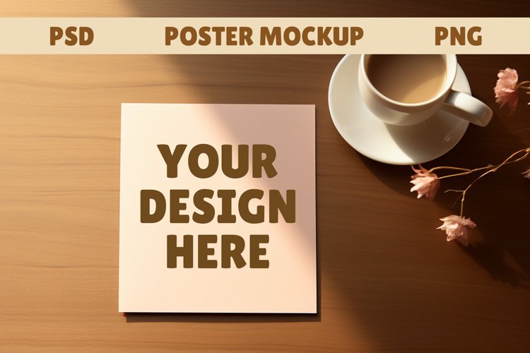 Invitation Mockup. Realistic PSD mockup. Postcard mockup.