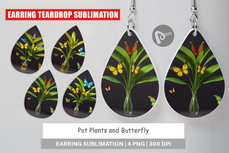 Teardrop earrings sublimation designs bundle