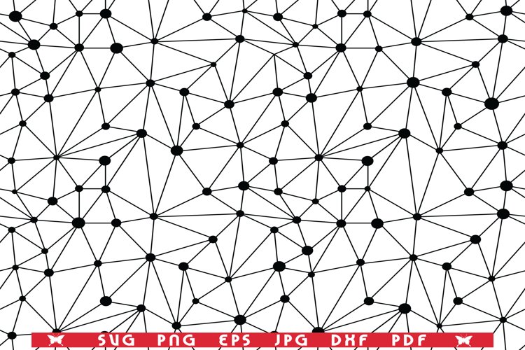 SVG Triangles, Black Grid, Seamless Pattern (2136857)