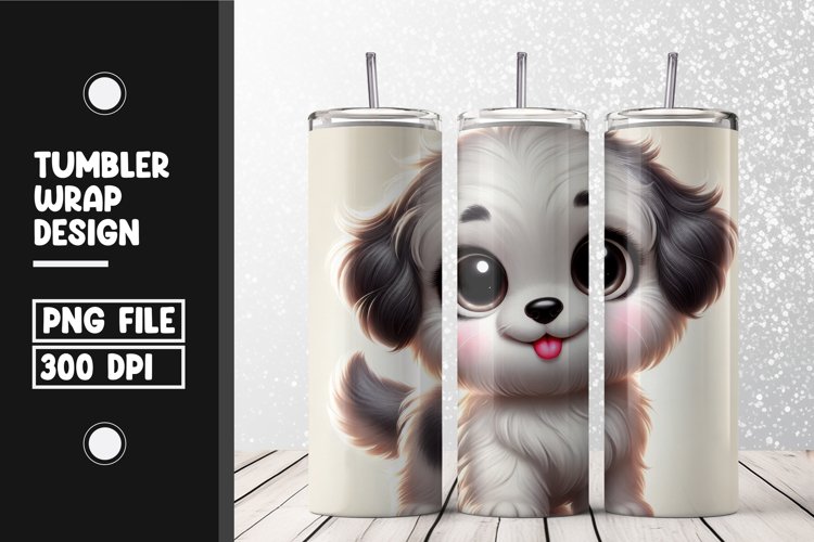 Cute dog Tumbler Wrap | Sublimation | 20 oz Skinny (4885219)