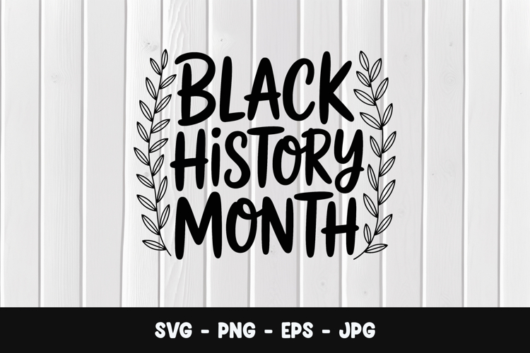 Black History Month Leaf Border SVG PNG