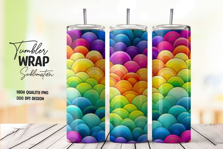 Colorfol seamless pattern tumbler wrap sublimation (5136022)