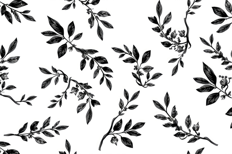 Elegance Branch Leaves Pattern Background