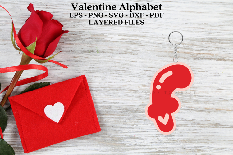 Valentine Alphabet Ornament Laser Cut SVG Files
