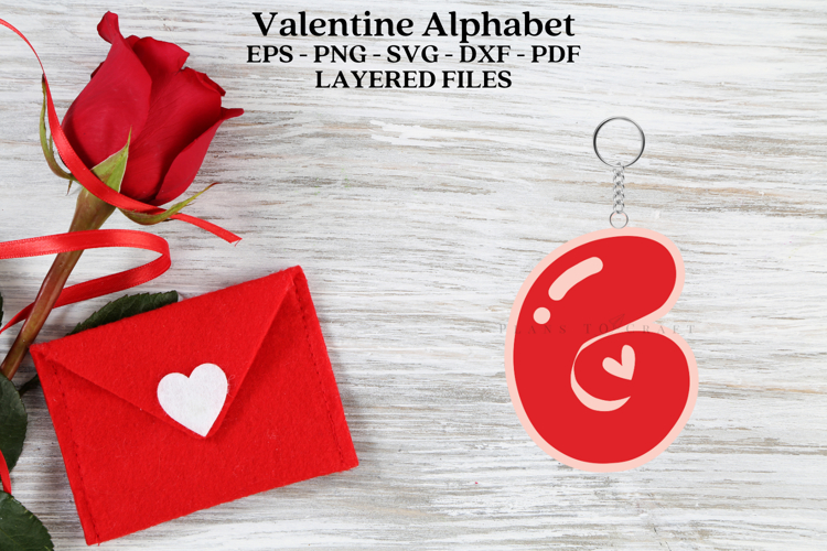 Valentine Alphabet Ornament Laser Cut SVG Files