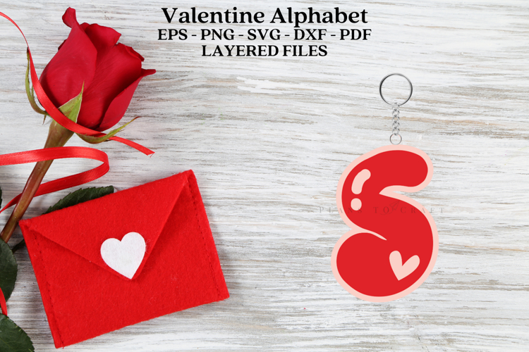 Valentine Alphabet Ornament Laser Cut SVG Files