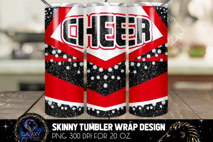 Cheer Tumbler Sublimation, Red Black Cheer Tumbler (2184386 ...