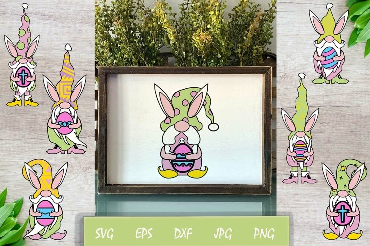 Easter Gnome Bundle SVG File, Easter Cut File