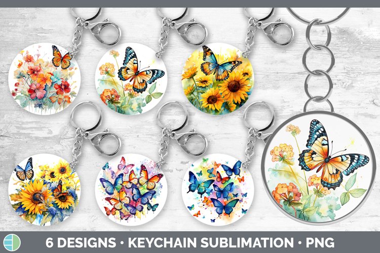 Pretty Butterflies Keychain | Bundle Keyring Designs