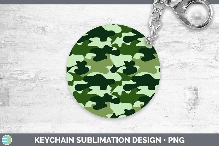 Pretty Camo Green Keychain Sublimation Keyring Designs