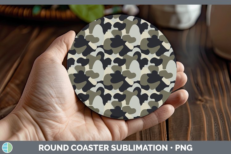 Pretty Camo Round Coaster Sublimation Coaster Designs