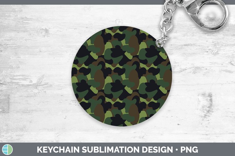 Pretty Camouflage Keychain Sublimation Keyring Designs