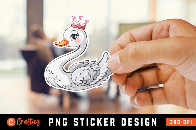 Pretty Swan Characters Sticker,Kawaii Sticker,Animal Sticker