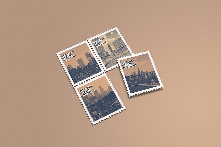 Perspective View Postage Mockup