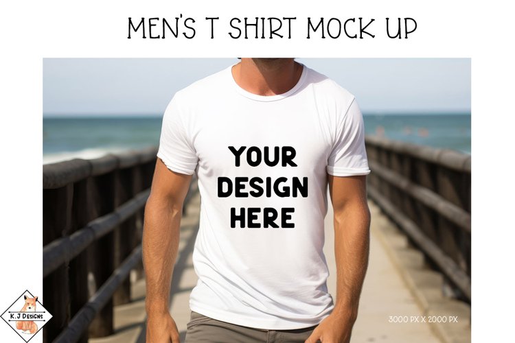 Men's T Shirt Mock Up | Your Design Here
