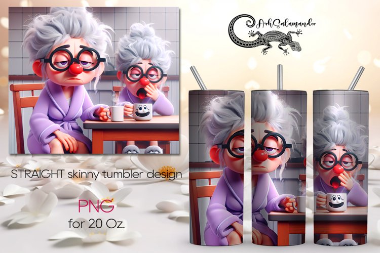 3D cartoon style | skinny tumbler Sublimation design PLUS