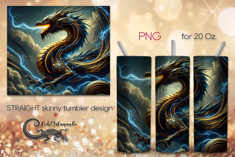 Chinese dragon | mystic Skinny tumbler sublimation designs