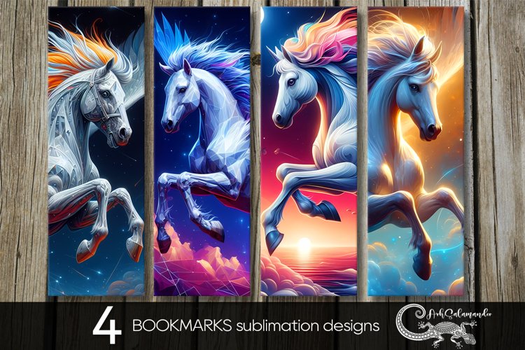 Fantasy pegasus | mystic bookmarks sublimation design PLUS