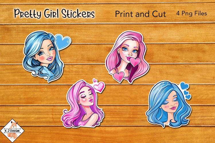 Pretty Girls Stickers #1 | Print and Cut
