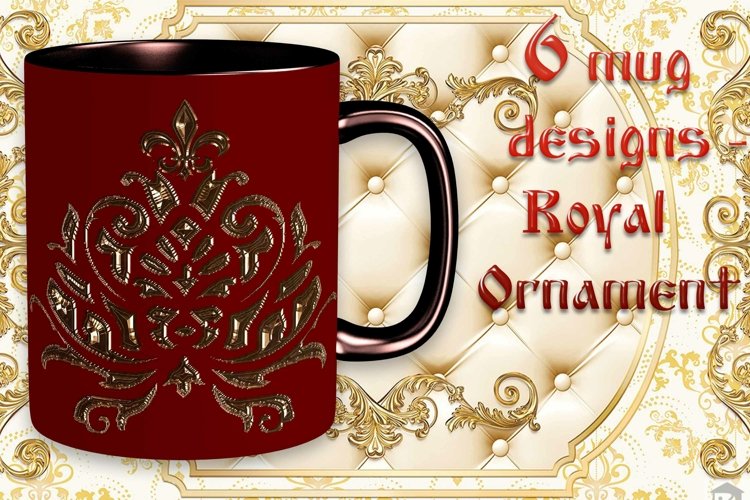 Design Royal Ornament mug l 6 Mug Designs, JPG