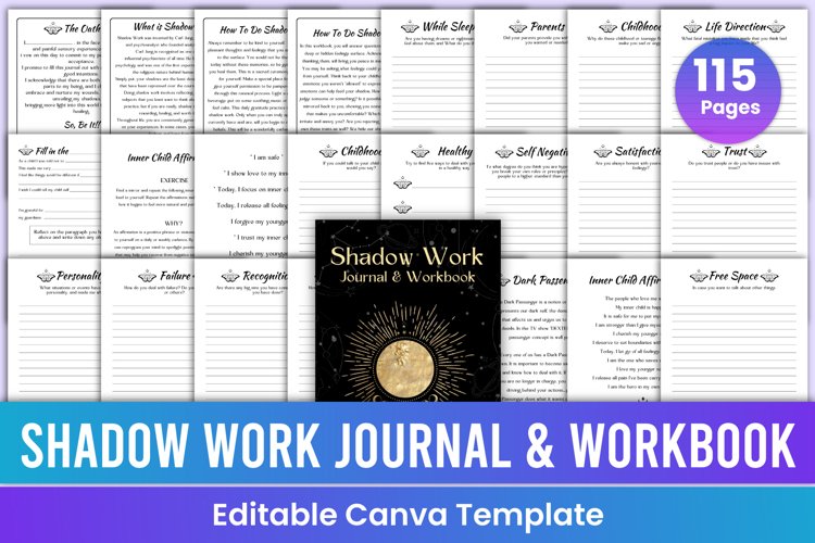 Shadow Work Journal & Workbook Canva Interior