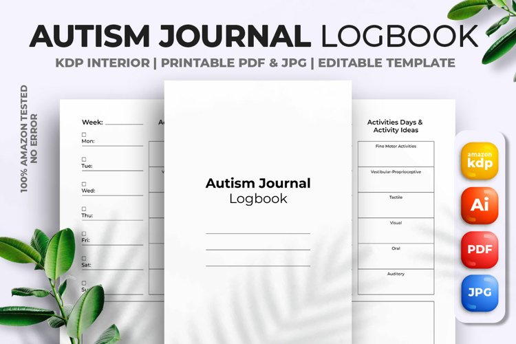 Autism Journal Logbook Kdp Interior