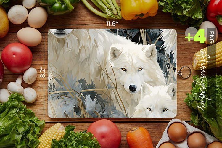 Wolves Cutting Board Design - 04 Variations