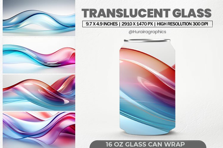 Translucent Glass Can Wrap,16 Oz Tumbler (3673310)