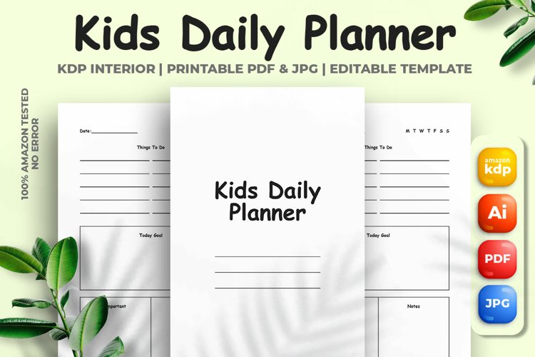 Kids Daily Planner Kdp Interior