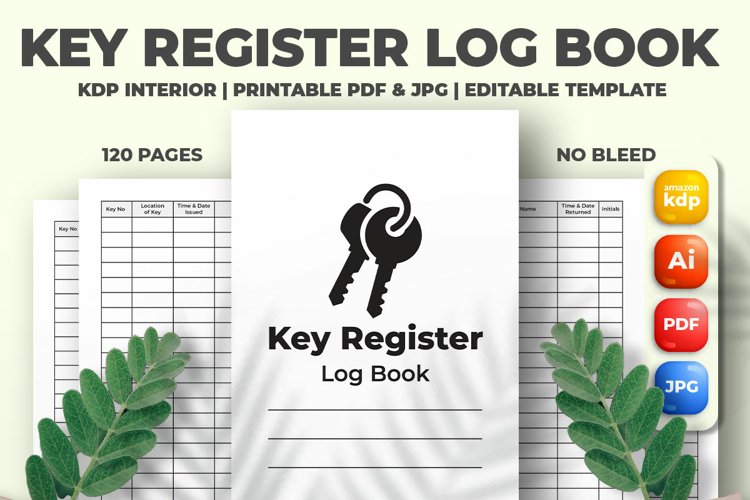 Key Register Log Book KDP Interior