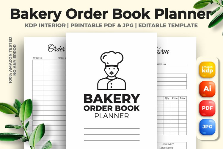 Bakery Order Book Planner KDP Interior