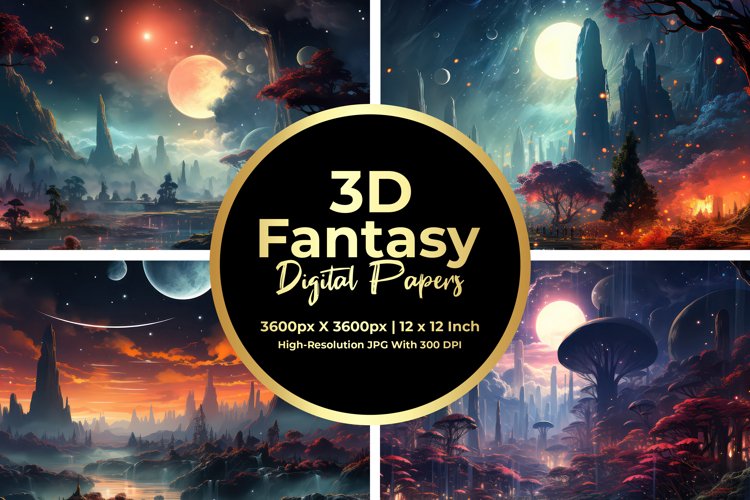 3D Fantasy Digital Paper