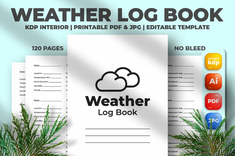 Weather Log Book KDP Interior