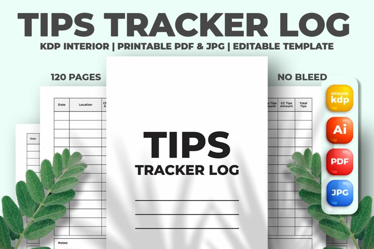 Tips Tracker Log KDP Interior