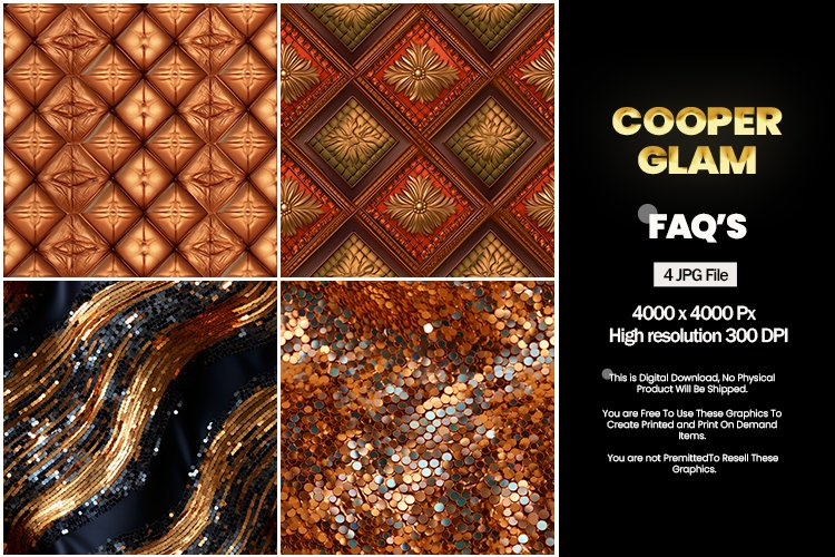 Cooper Glam Square Coaster - 04 Variations