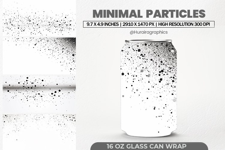 Minimal Particles Glass Can Wrap,16 Oz Tumbler (3550587)