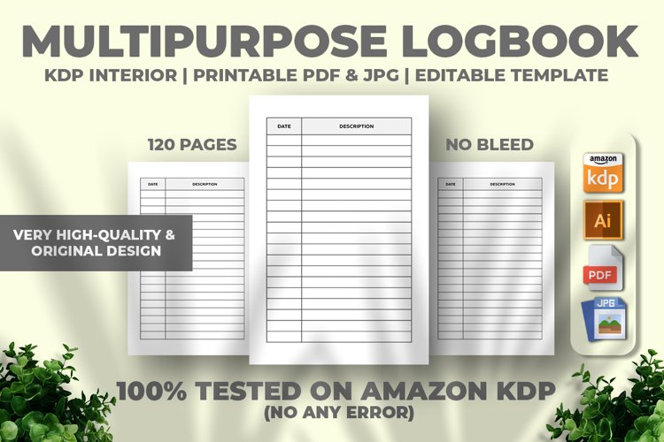 Multipurpose Logbook KDP Interior