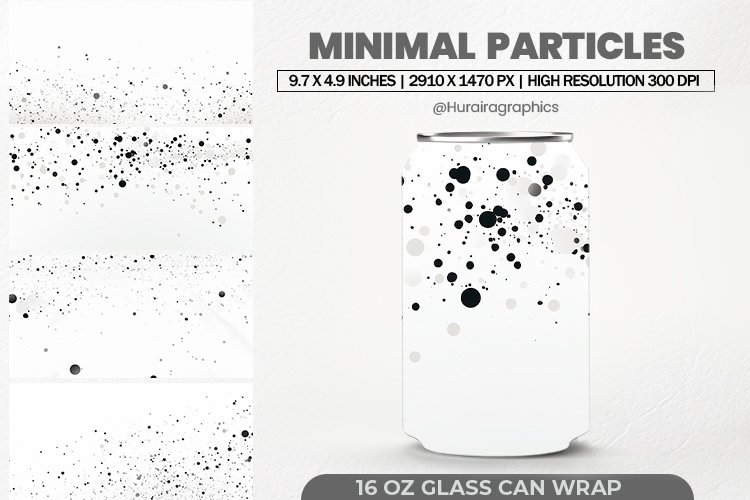 Minimal Particles Glass Can Wrap,16 Oz Tumbler (3550575)