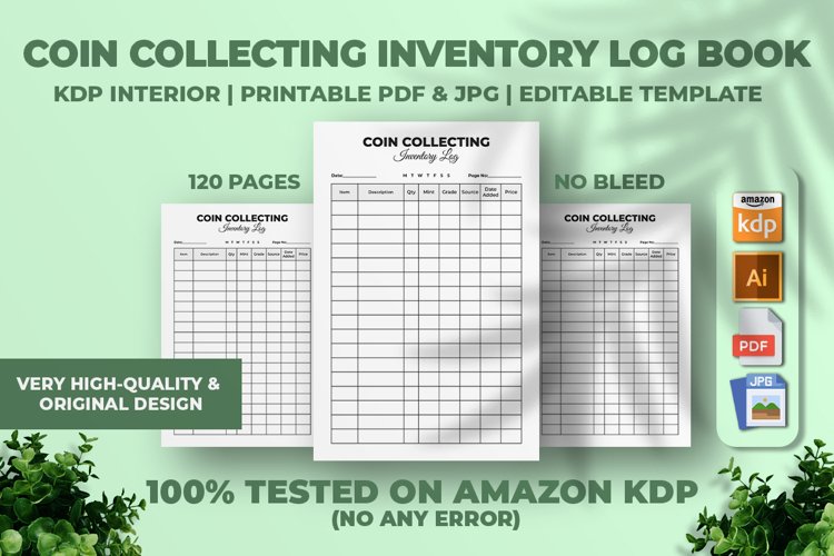 Coin Collecting Inventory Log Book KDP Interior (2157879) | Planner ...