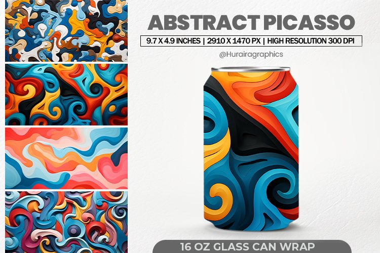 Abstract Picasso Can Wrap, 16 Oz Tumbler (3541465)
