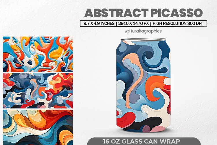 Abstract Picasso Can Wrap, 16 Oz Tumbler (3541470)