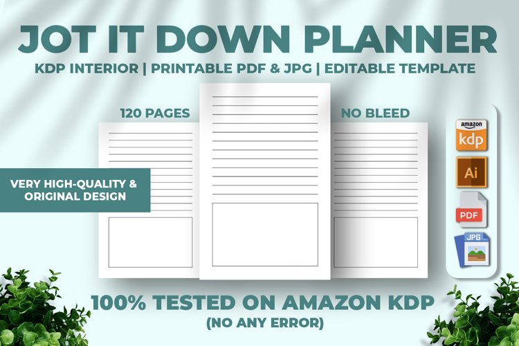 Jot It Down Planner KDP Interior