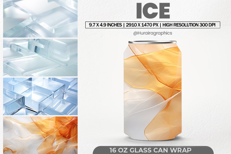 Ice Glass Can Wrap,16 Oz Tumbler Sublimation (3550361)