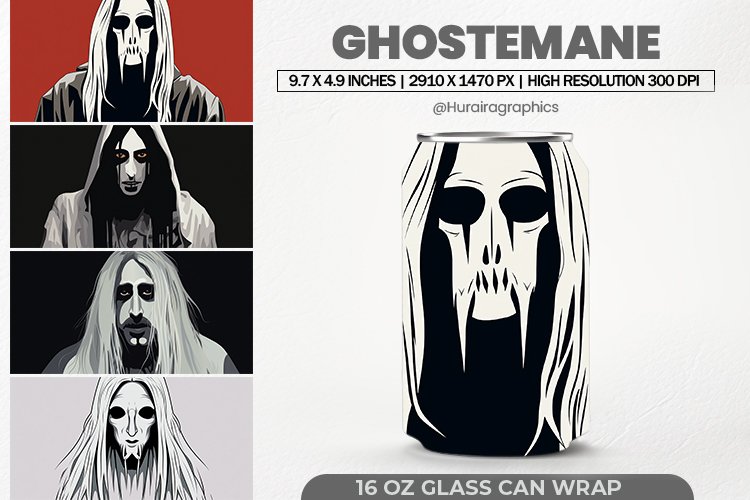 Ghostemane Glass Can Wrap,16 Oz Tumbler (3549855)
